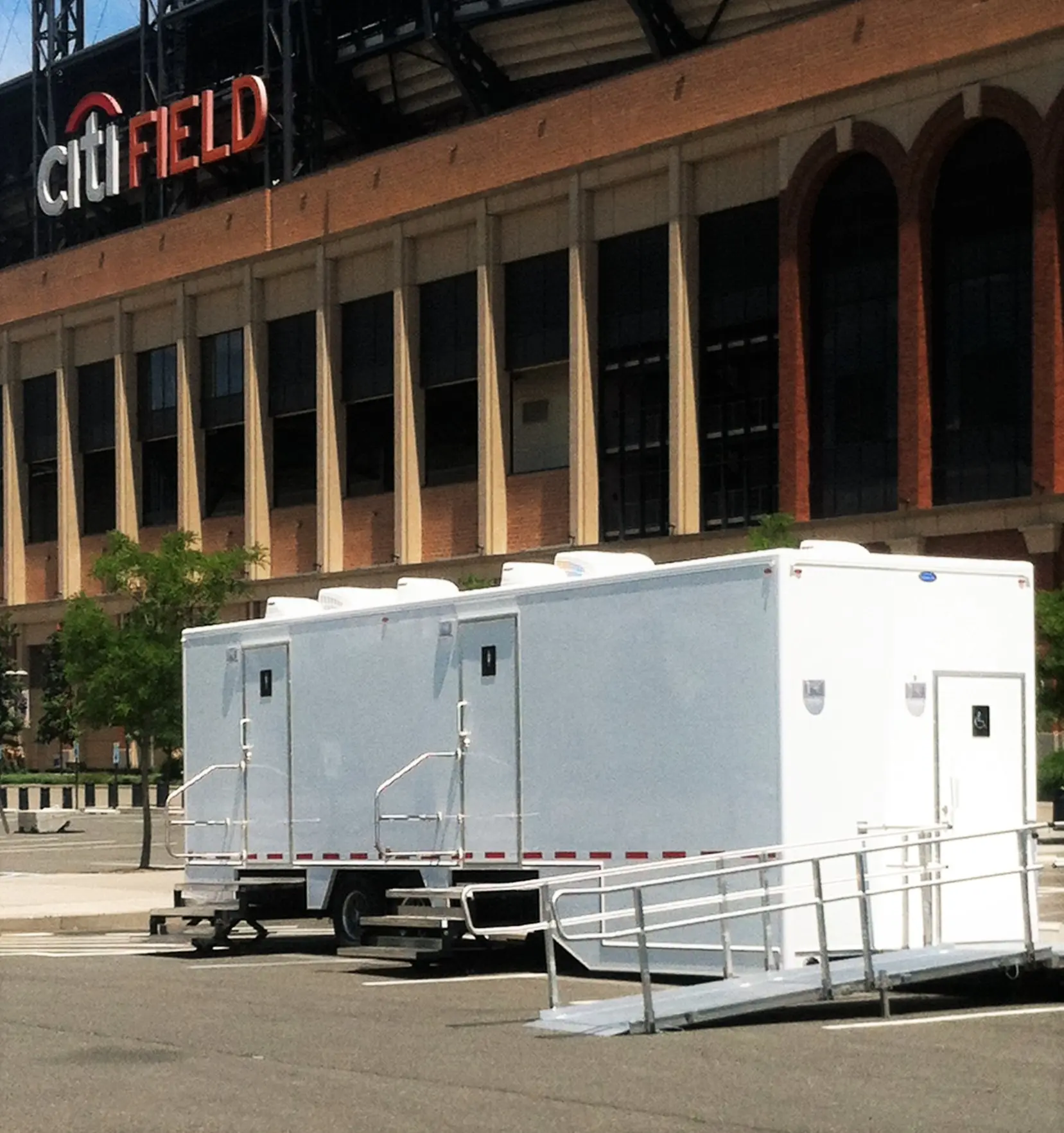 ADA 9-Stall Restroom | Large Accessible Restroom Trailer