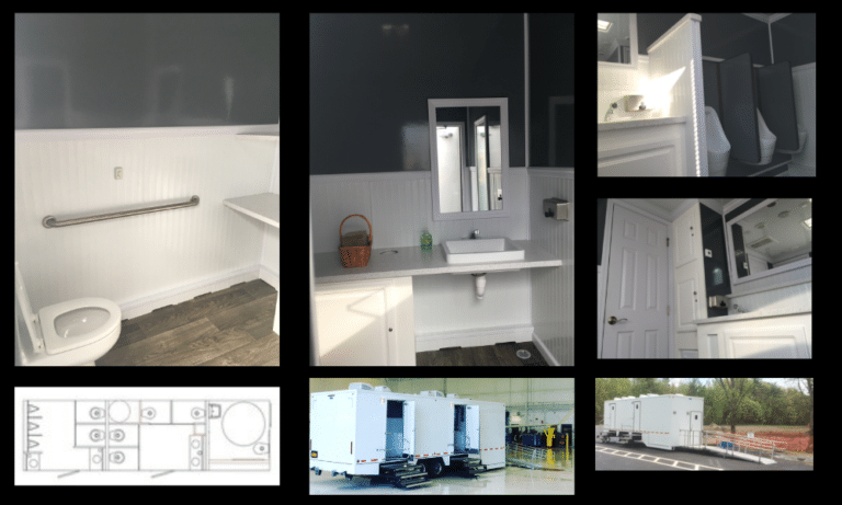 ADA 9-Stall Restroom | Large Accessible Restroom Trailer